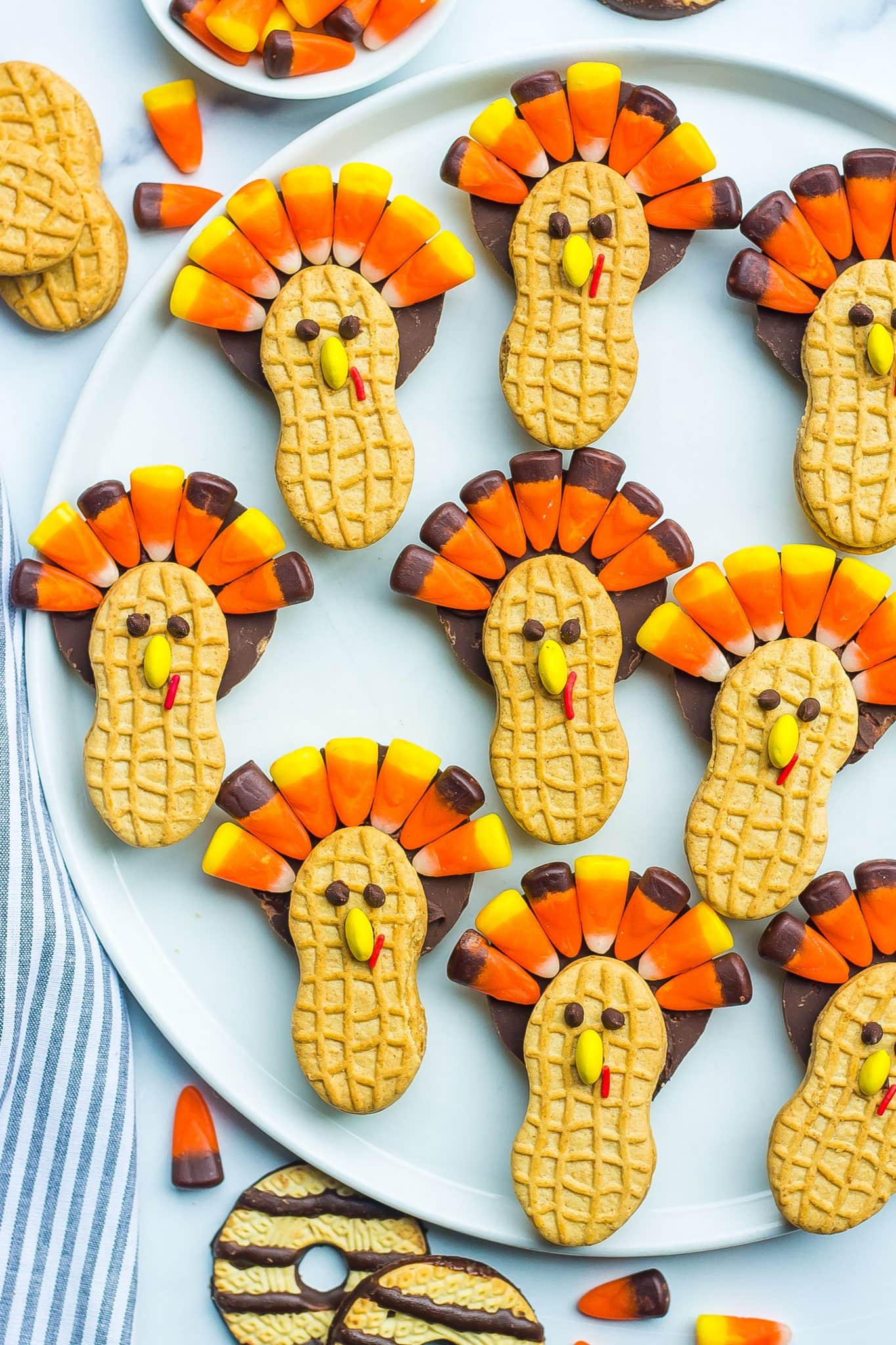 No-Bake Thanksgiving Turkey Cookies (Fun for Kids to Make)