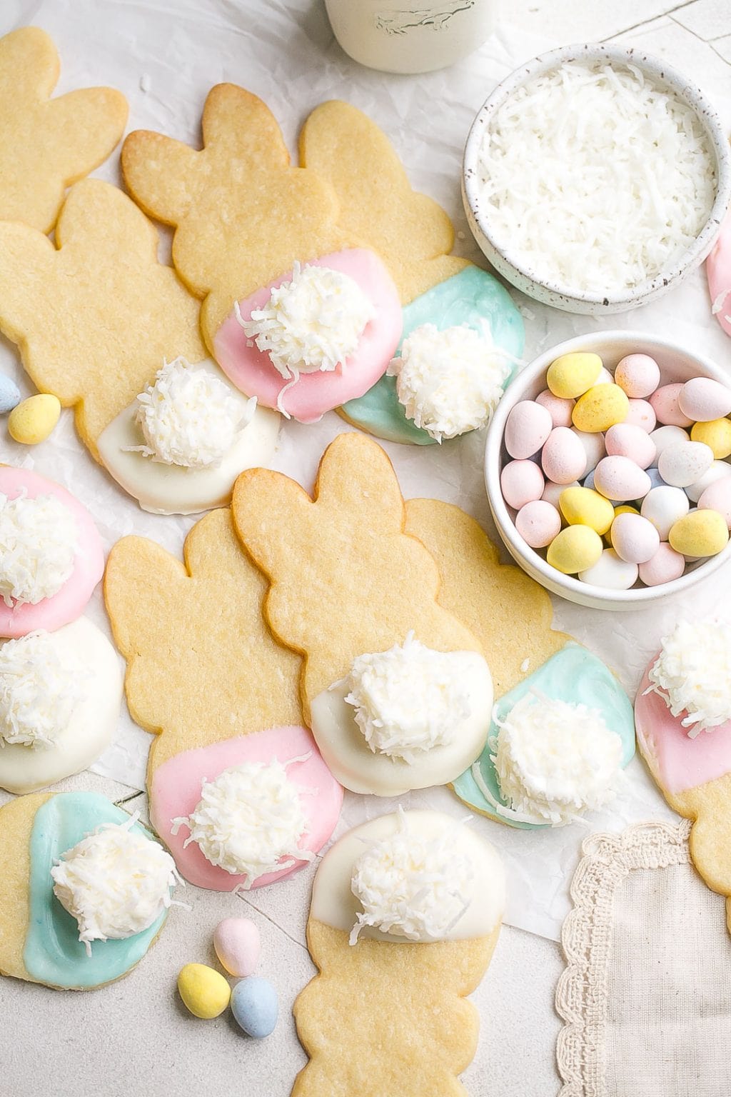 Easter Bunny Cookies (Made with Sugar Cookie Base)