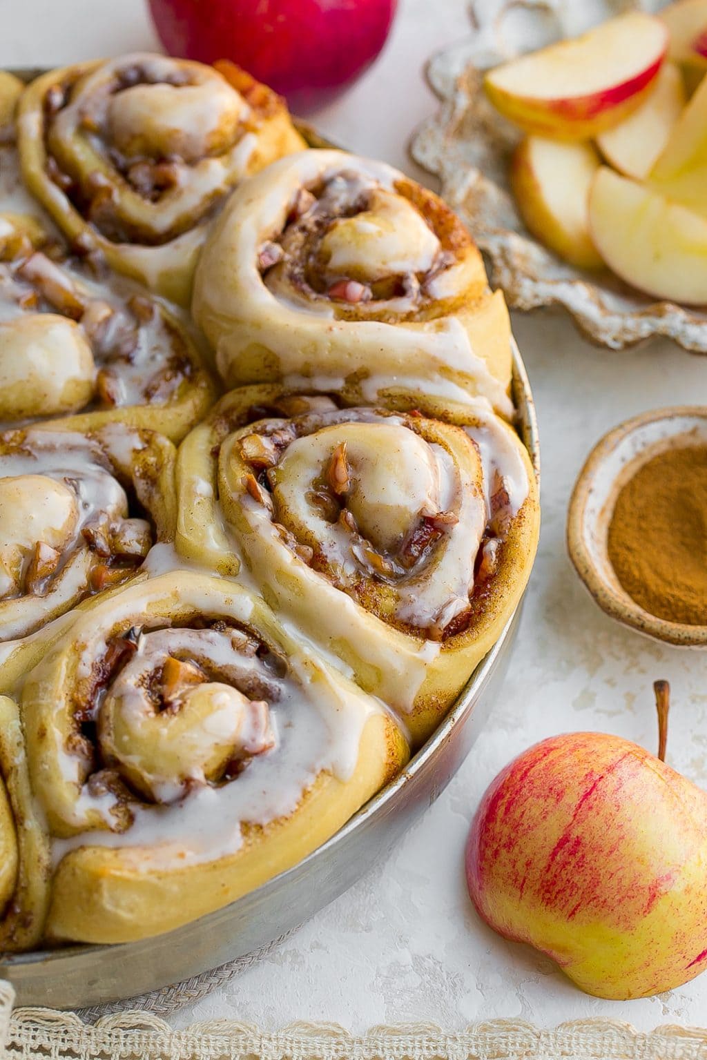 Apple Pie Cinnamon Rolls (Made with Pizza Dough)
