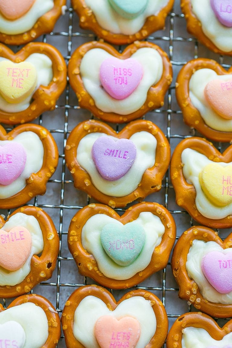 3 Ingredient Valentine Chocolate Pretzels (No-Bake Recipe)