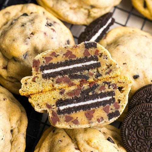 Easy Oreo Stuffed Chocolate Chip Cookies