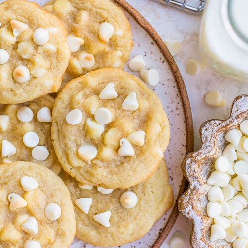 Soft White Chocolate Chip Cookies (One Bowl Recipe)
