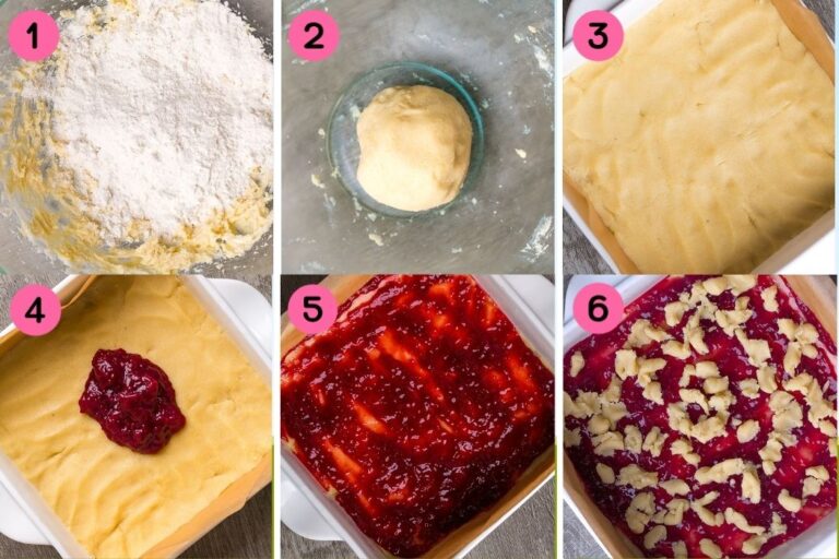 Raspberry Shortbread Cookie Bars (6 Ingredient Recipe)