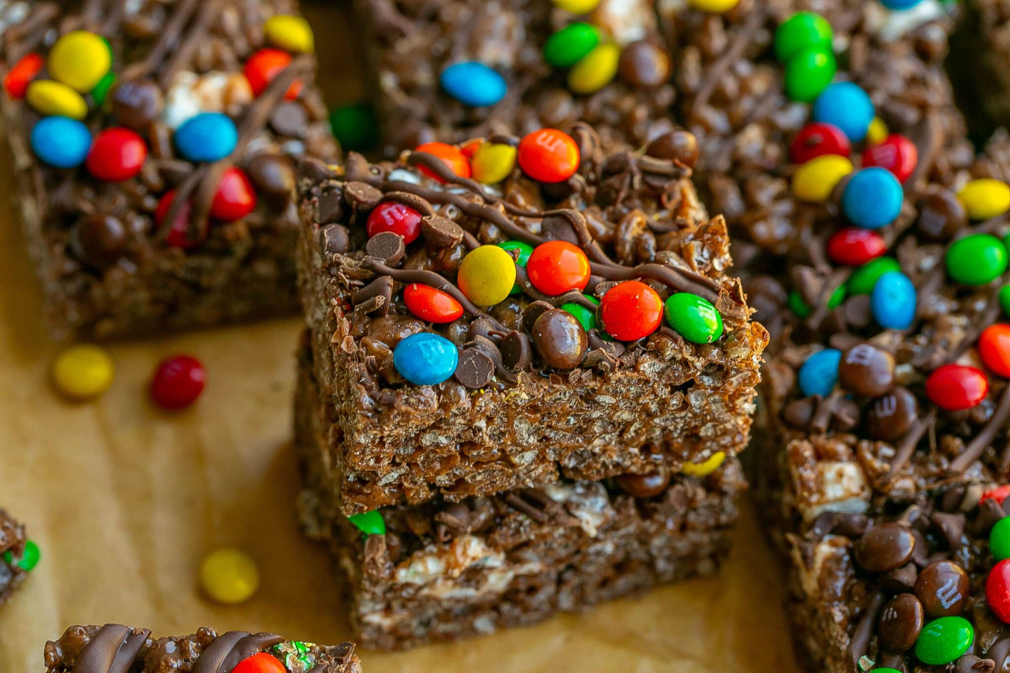 Chocolate Rice Krispie Treats (No Bake, Extra Gooey!)