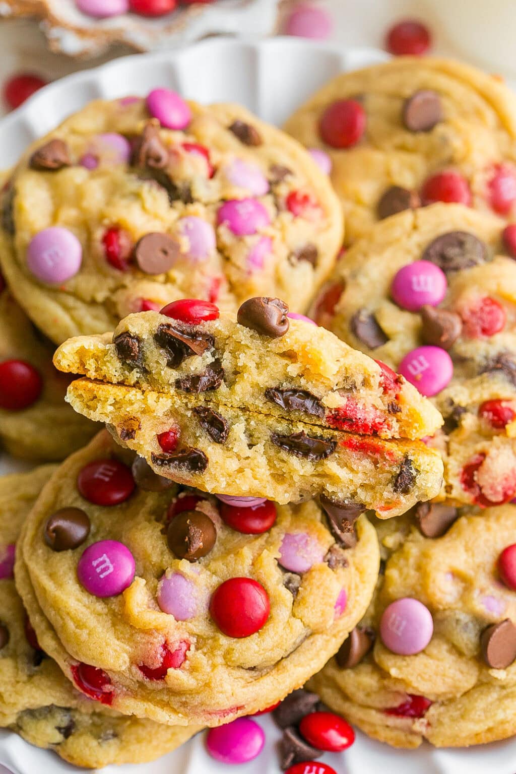 Valentine M&M Cookies (Jumbo, Soft & Chewy)