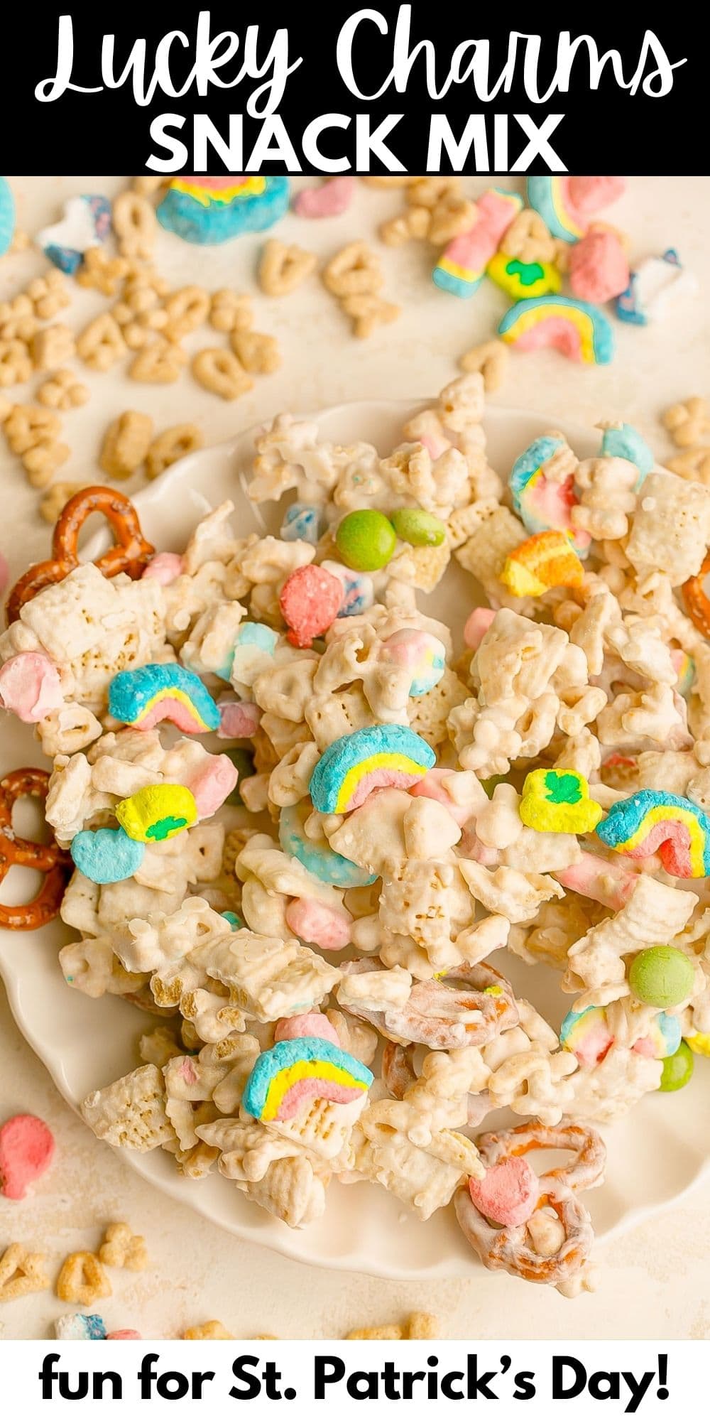 Lucky Charms Snack Mix (Sweet & Salty, No-Bake!)